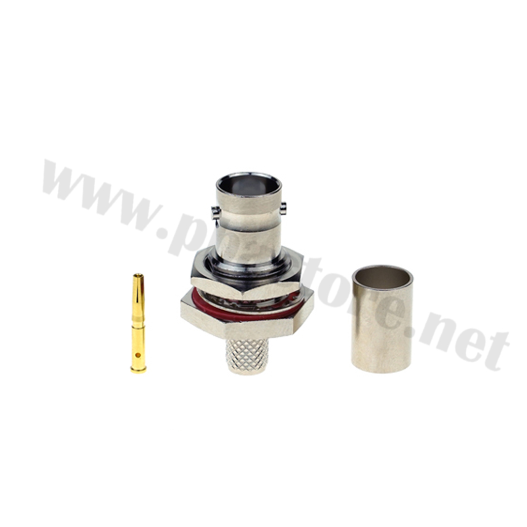 หัว BNC JACK RG6, (Female) Bulkhead, CRIMP INTERLINK รุ่น UC-0036 ใช้สำหรับใช้ต่อกับปลายสาย ...